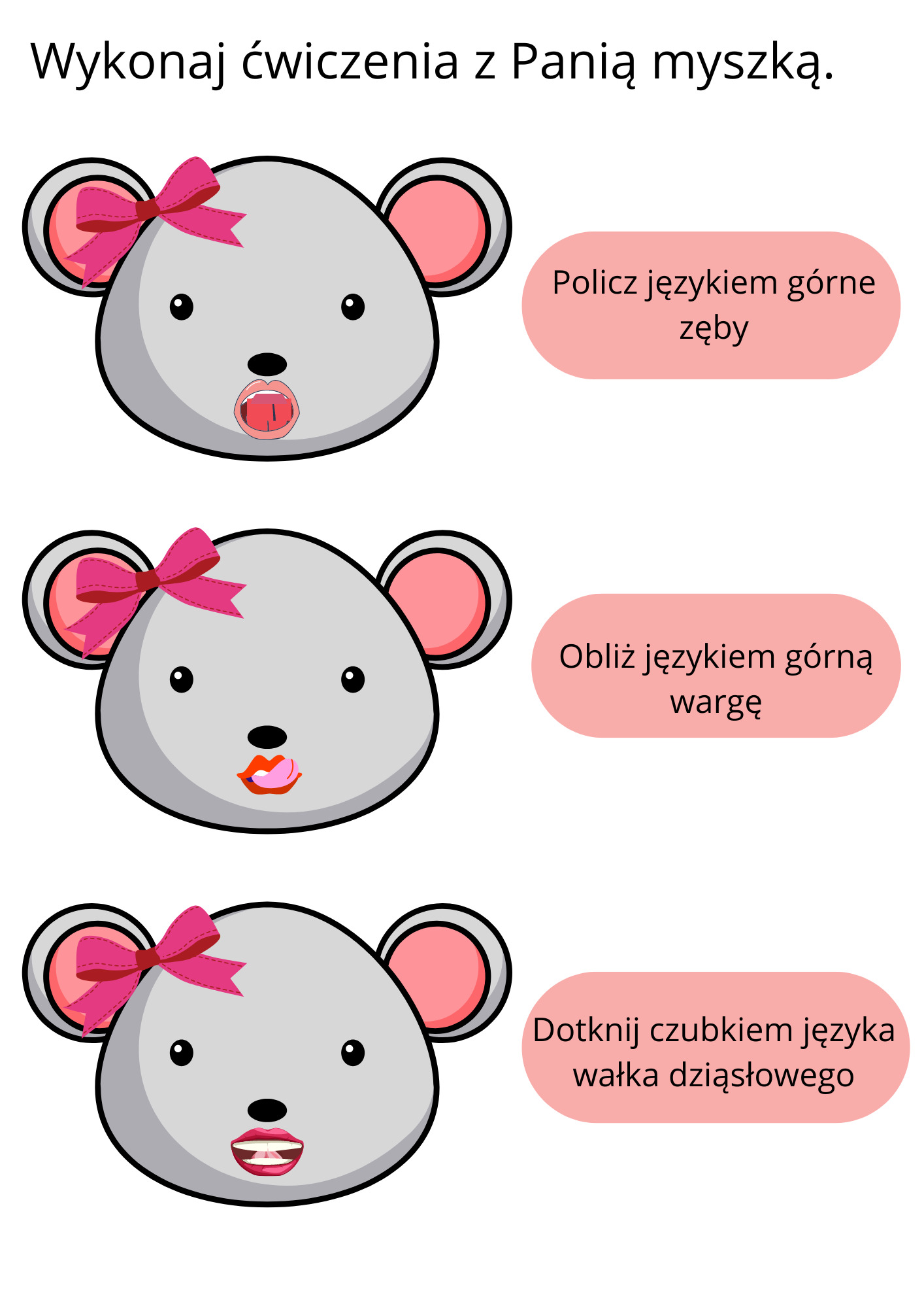 Karty pracy „Myszka Szymon” – Dobry logopeda