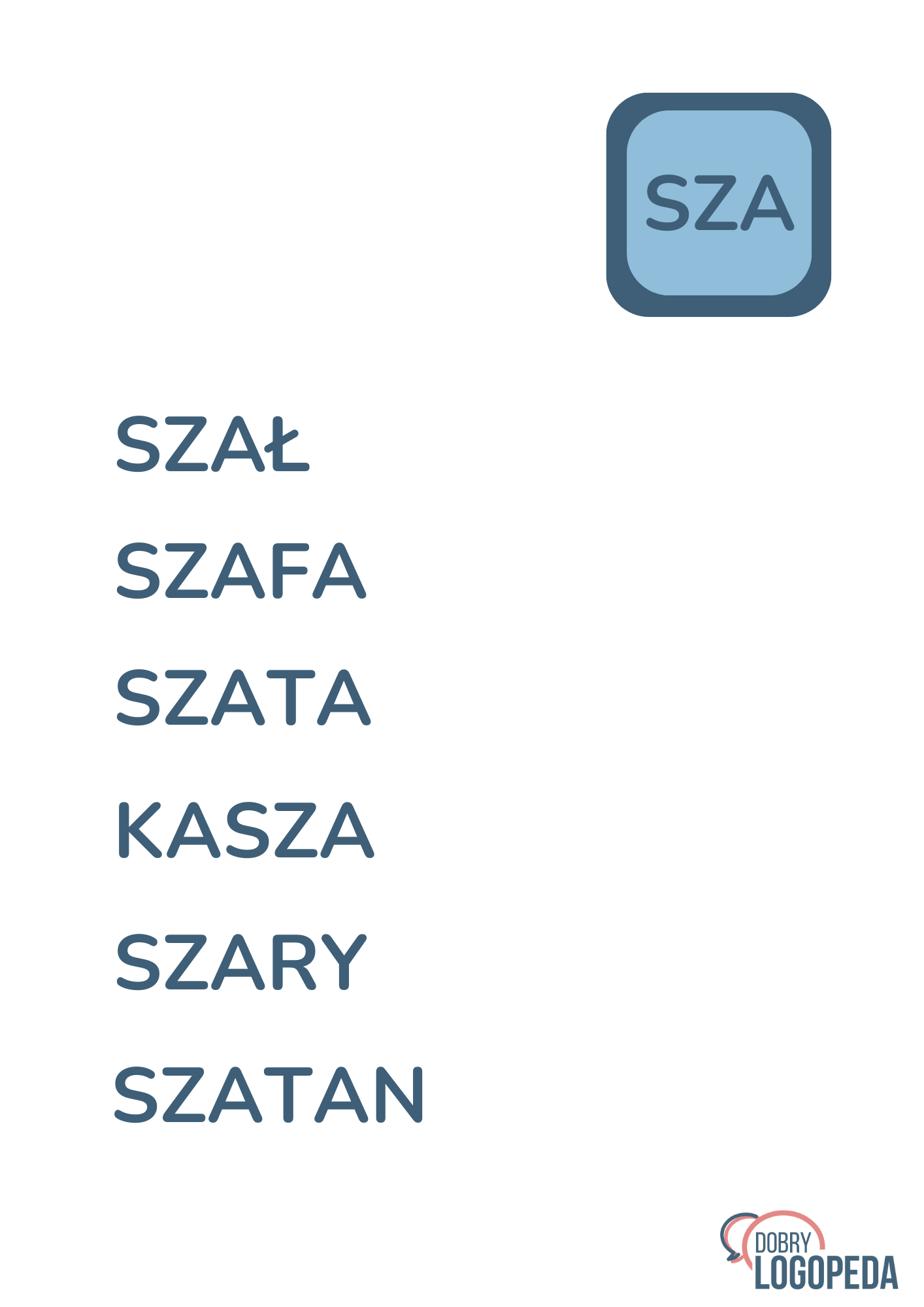 Karty pracy „Głoska SZ” – Dobry logopeda
